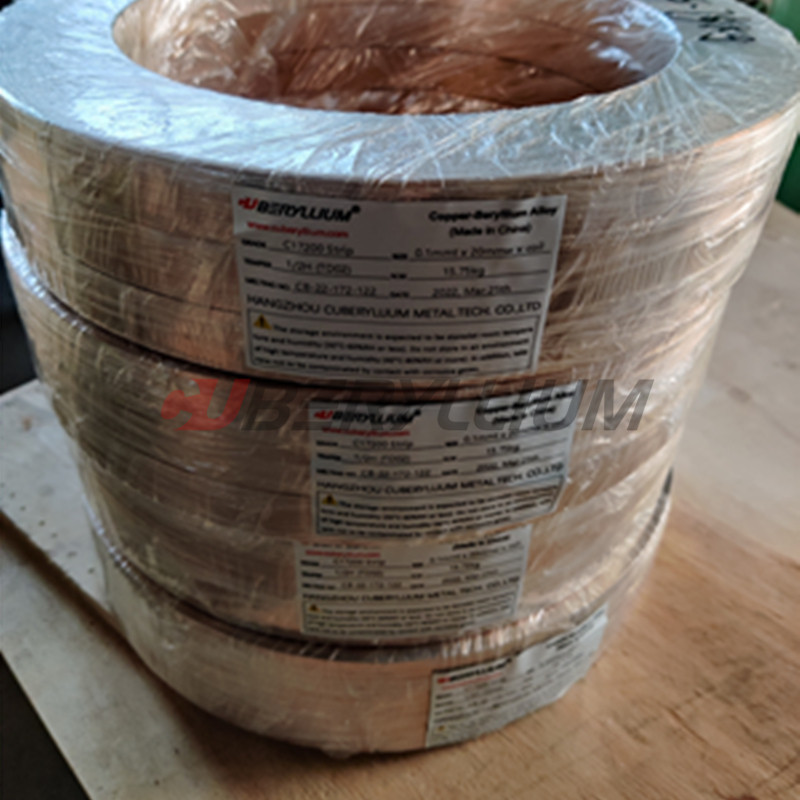 Beryllium Copper Type C17200 Half Hard In Strip Format RWMA Class 4 ...